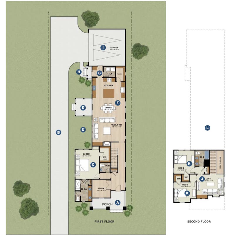 Charleston Narrow Lot Floor Plans Charleston Floor Plan | Rock Creek