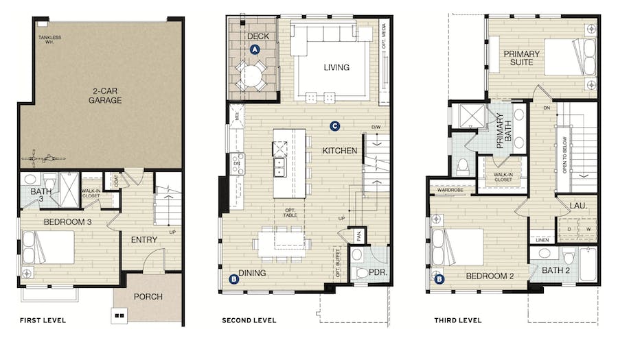 One Level Townhome Floor Plans Townhome Floorplans | Village Park